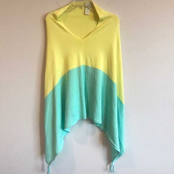 Caribbean Joe | Sweaters | Caribbean Joe Nwt Colorblock Sweater Poncho ...